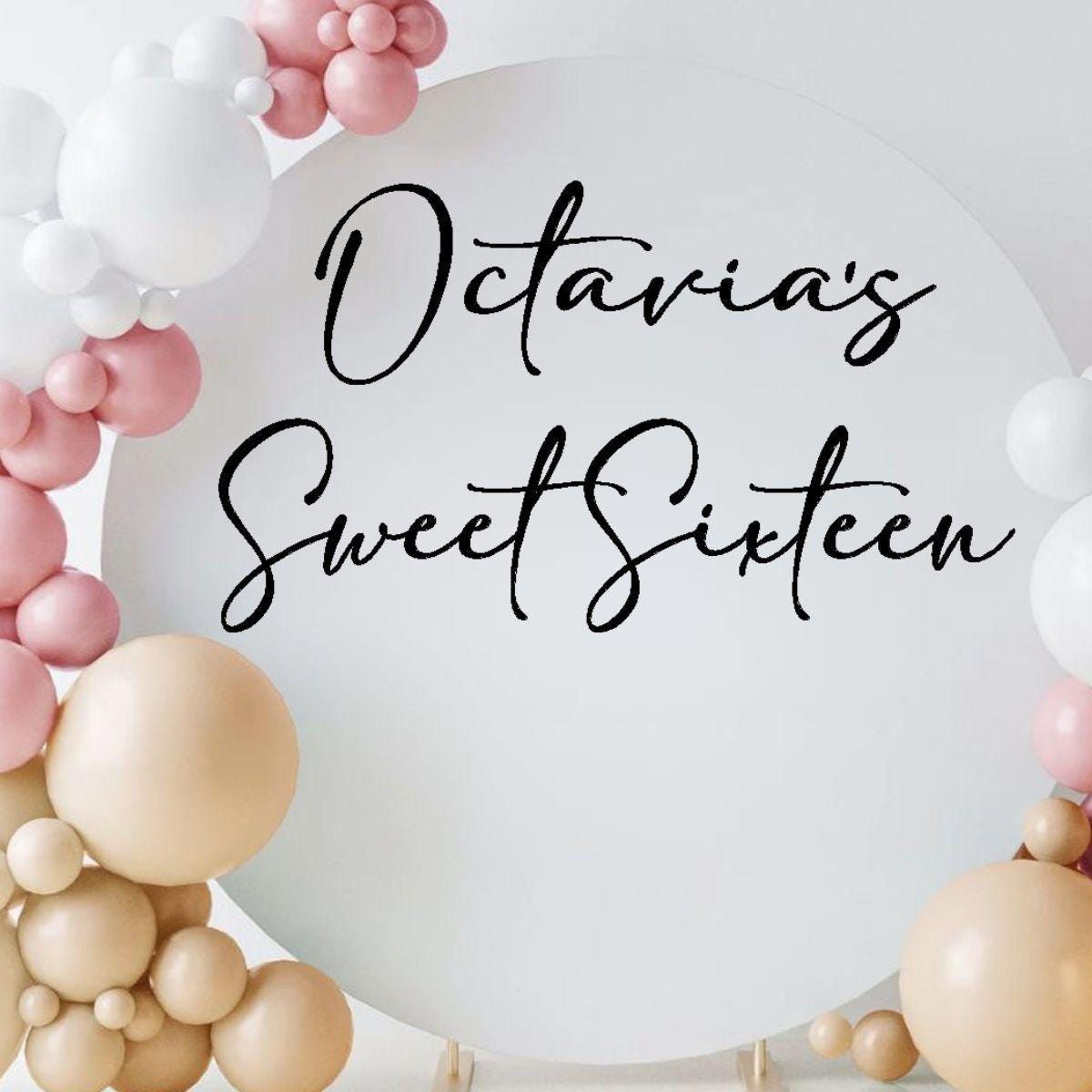 Sweet Sixteen Vinyl Decal Removable Letters for Balloon Arch Backboard ...
