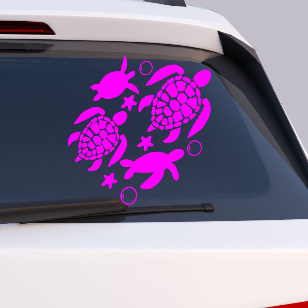 Sea Turtle Car or Window Decal, Decal for Car Window, Mirror Decal ...