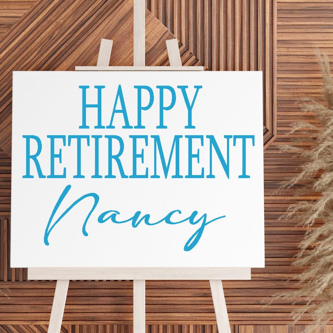 Happy Retirement Vinyl Decal Balloon Arch, Backdrop Backboard Wall Sign ...