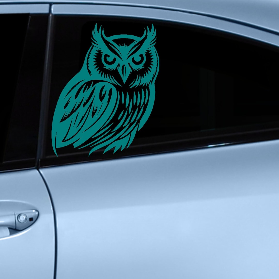 Owl Vinyl Car Decal, Exotic Animal Vinyl Car Decals, Car Decals for ...