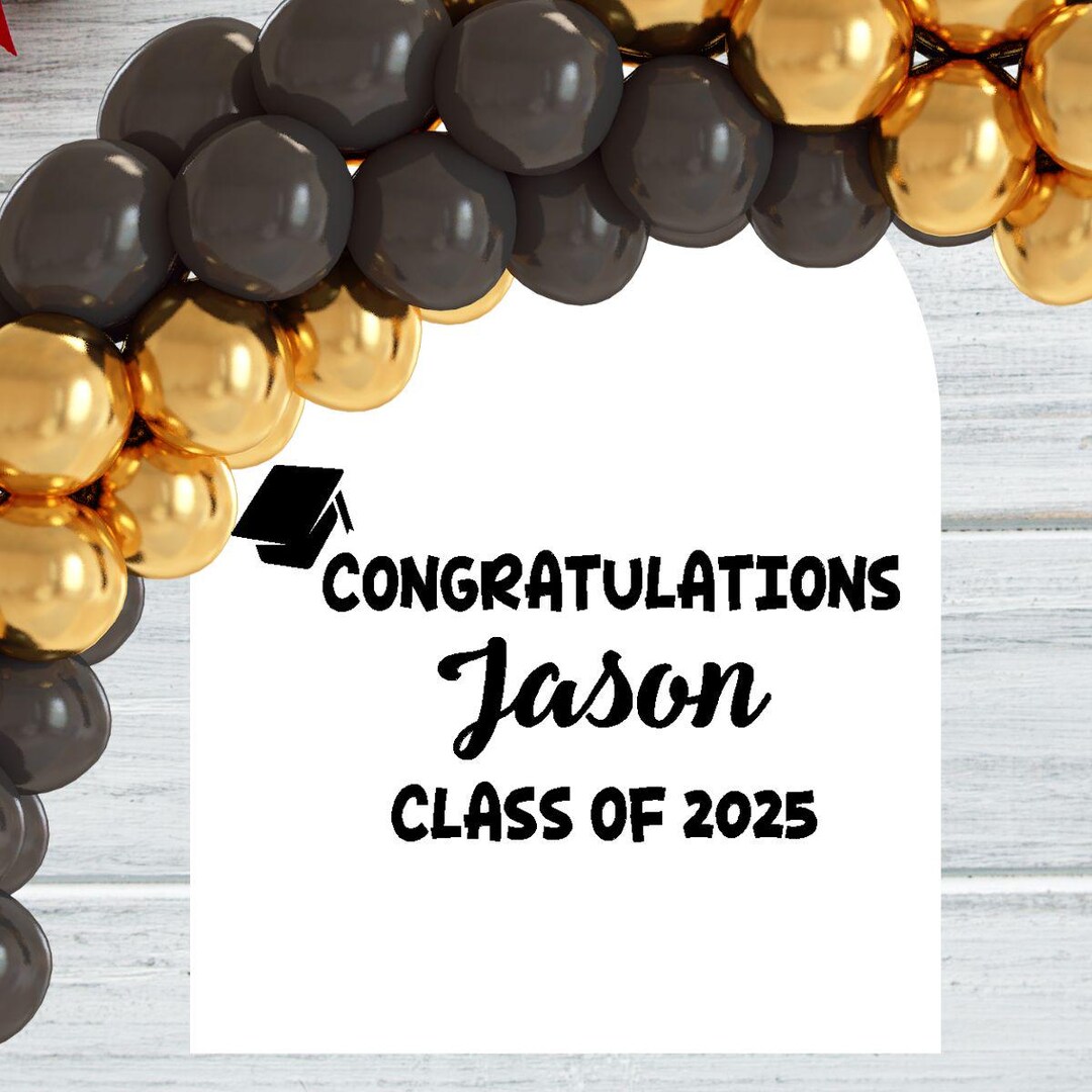 Graduation Party Decal, Entrance Sign, Congratulations Class of 2024 ...