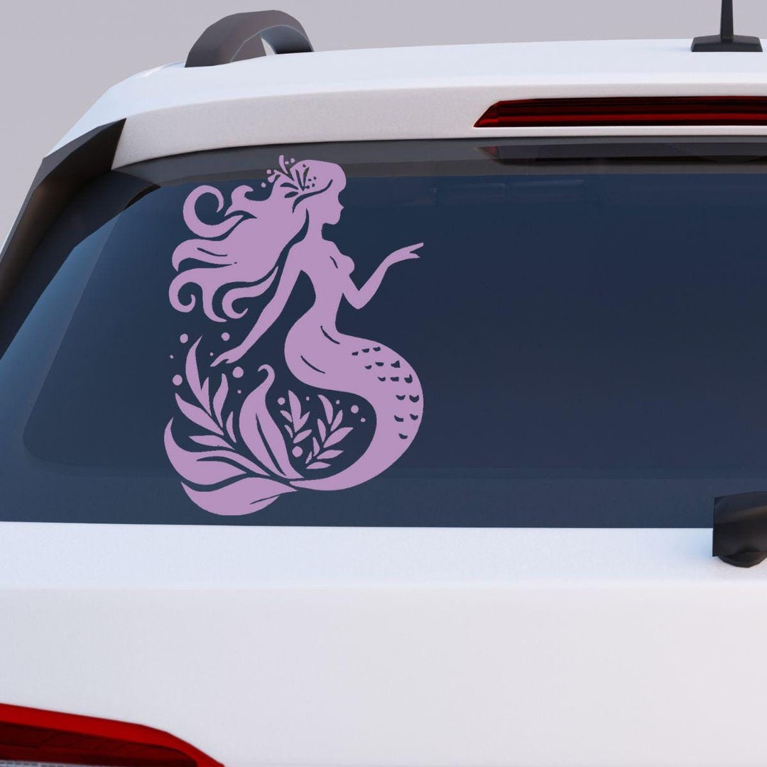 Mermaid Vinyl Decal, Removable Window Stickers, Rear Window Sticky ...