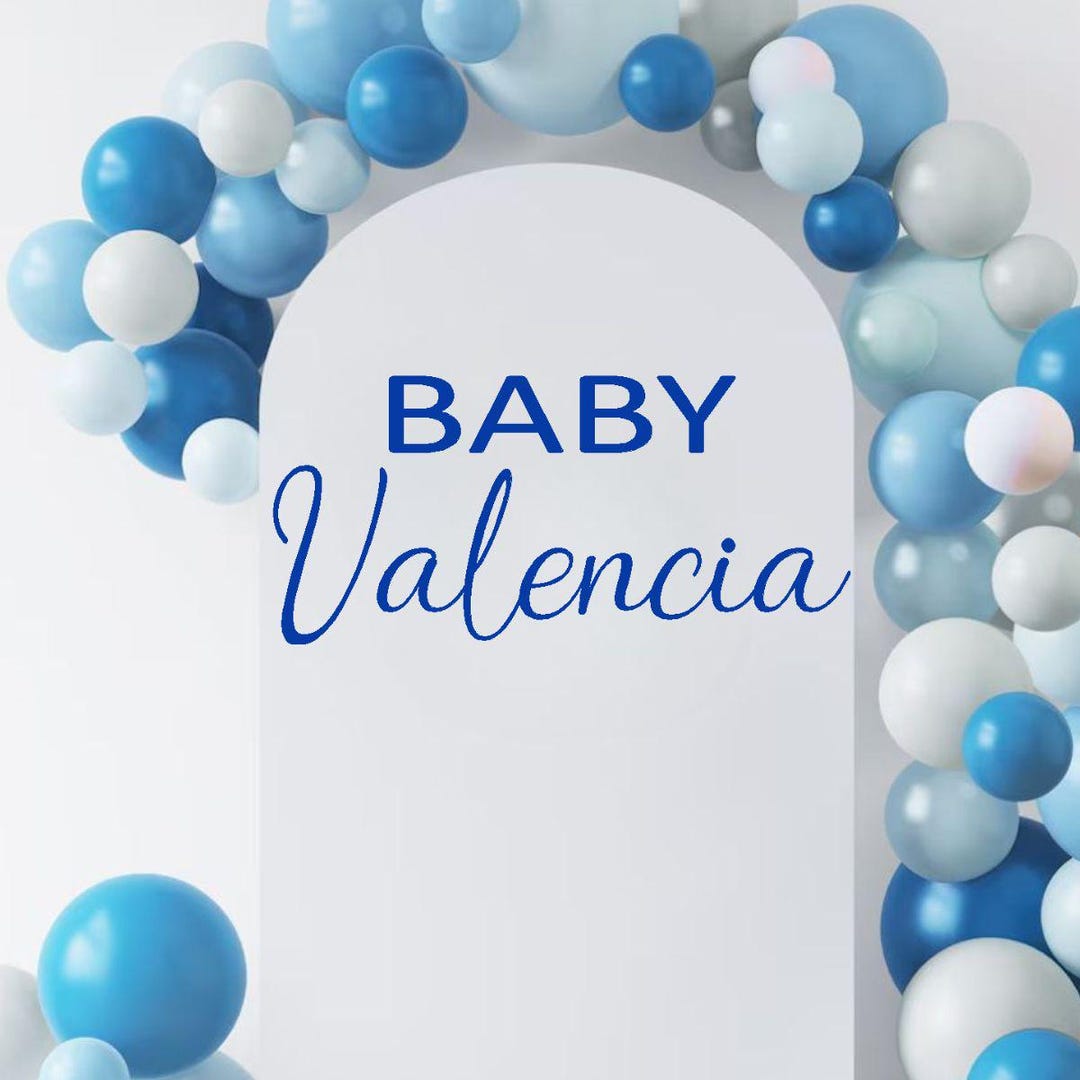 Baby Name Vinyl Decal for Balloon Arch Baby Shower Removable Sticky ...