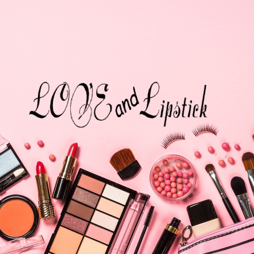 Love and Lipstick Vinyl Wall Decal, Bathroom Wall Art, Decals for Girls ...