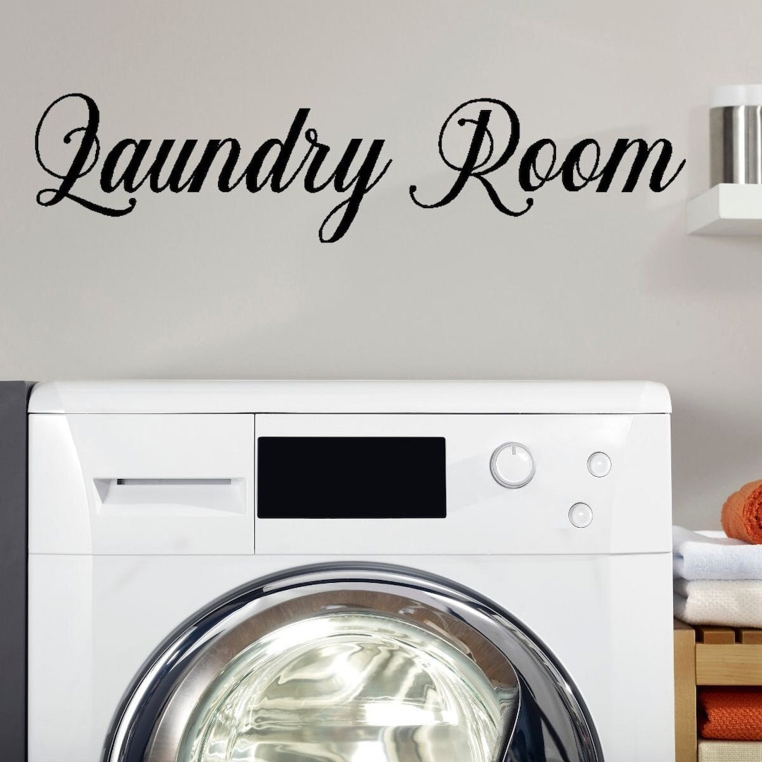 Laundry Room Decal for Door Laundry Vinyl Wall Decal Home Decor Vinyl ...