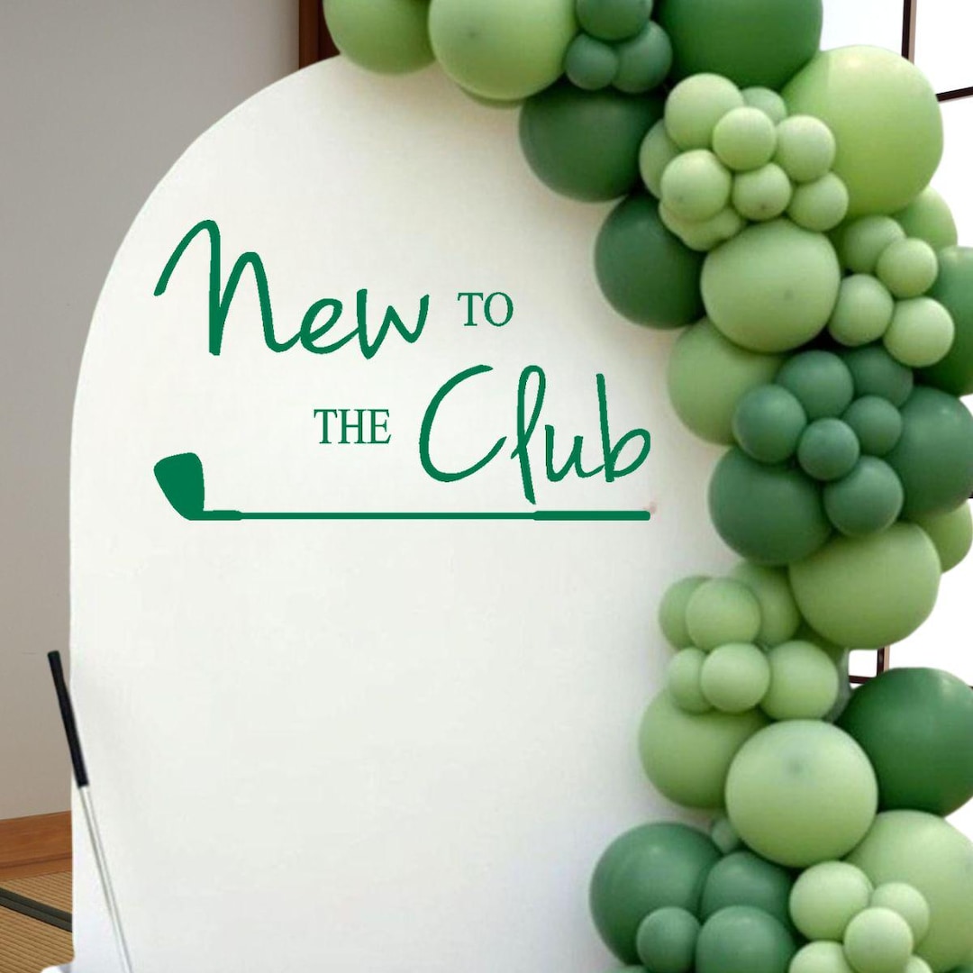 New to the Club Vinyl Decal Removable Sticky Letters - Golf Themed Baby ...