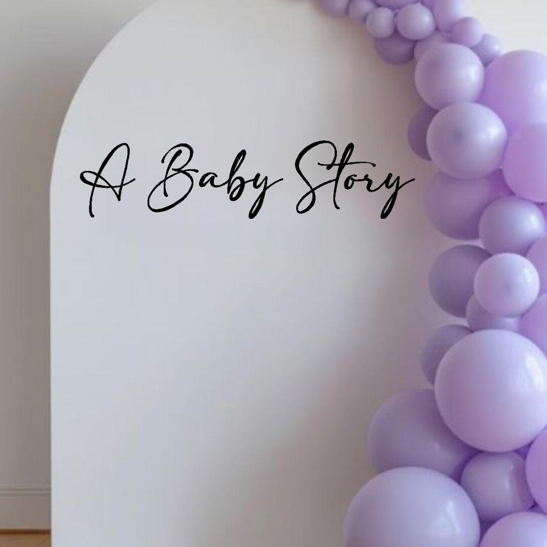 A Baby Story Baby Shower Vinyl Decal, Mirror or Welcome Sign Couples ...