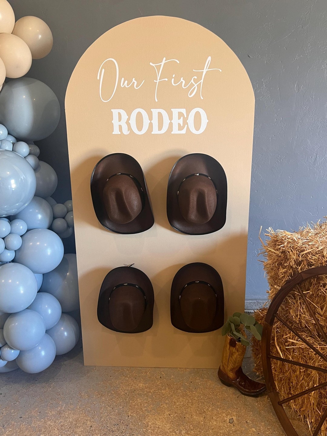 Our First Rodeo Vinyl Decal, Themed Baby Shower for Sign Making Baby ...