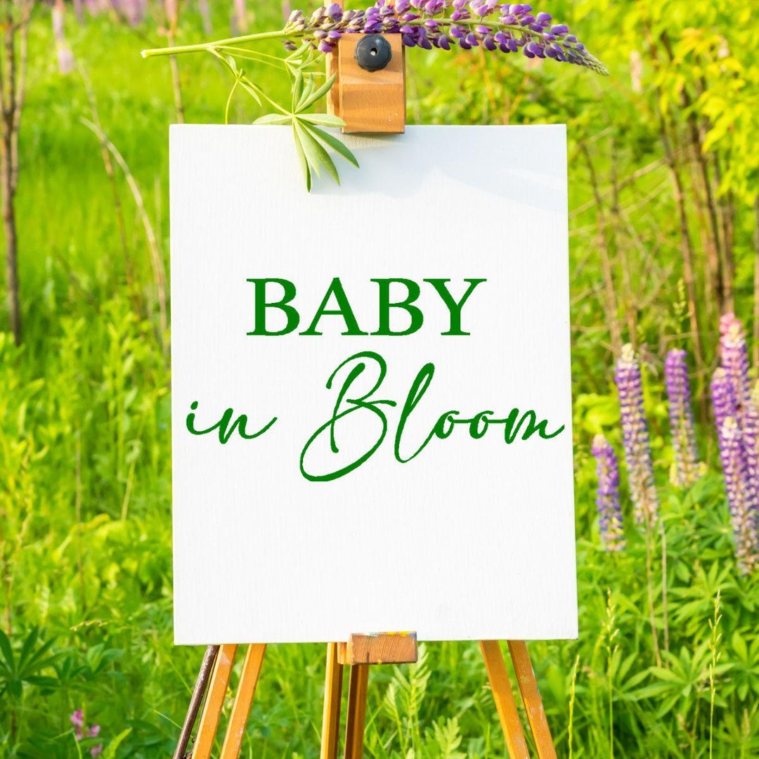 Baby in Bloom Decal for Baby Shower Sign Making Vinyl Decal Spring Baby ...
