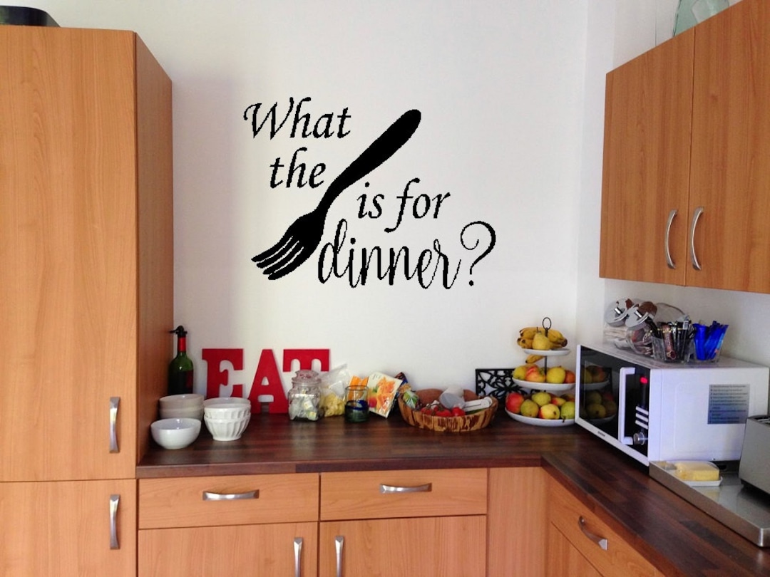What the 'fork' is for Dinner? - Vinyl Decal Removable Sticky Letters ...
