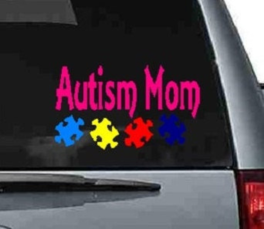 Autism MOM Vinyl Car Decal, Autism Decals for Window, Autism Awareness ...