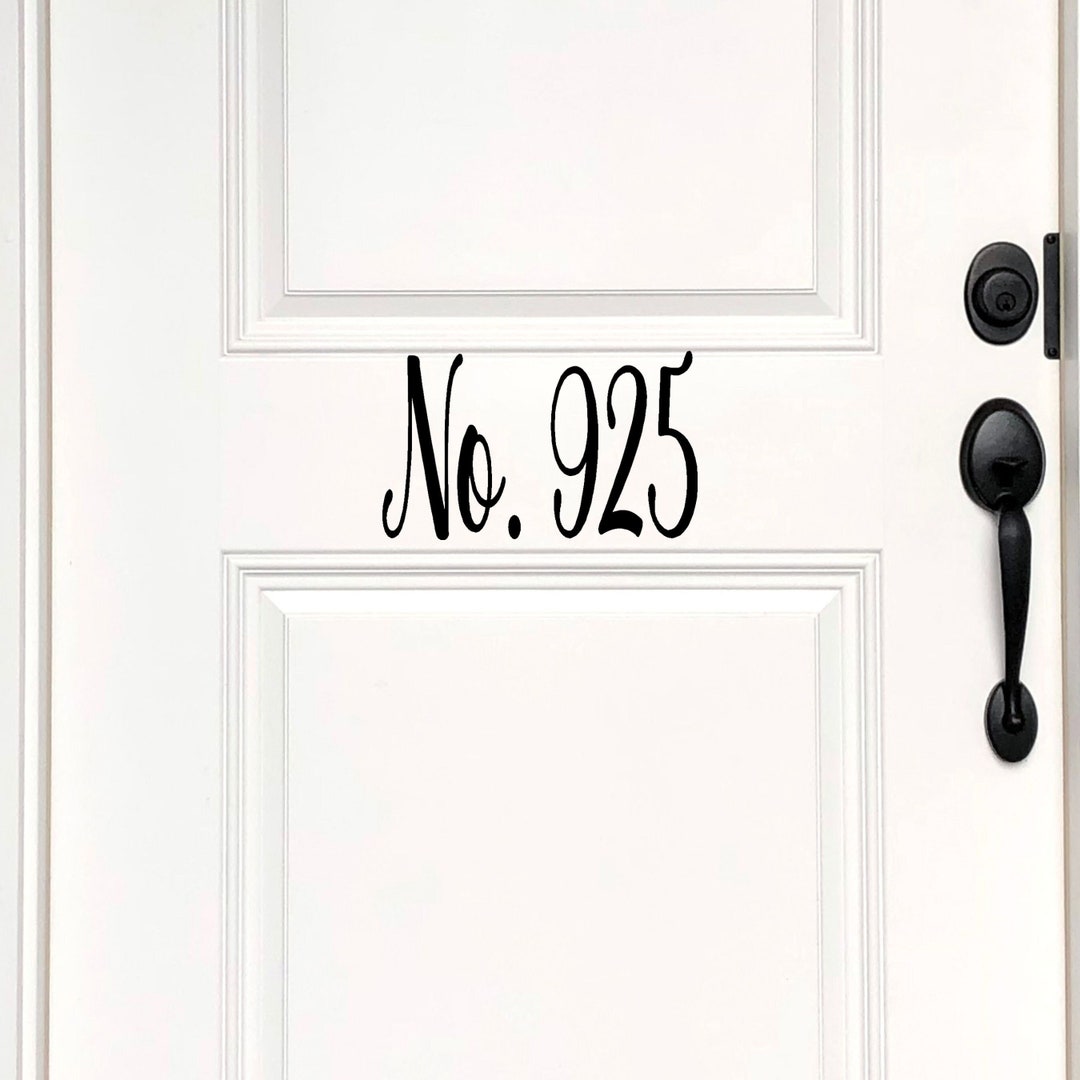 Door Number Vinyl Decal for House Address Number Decal for Door Curb ...