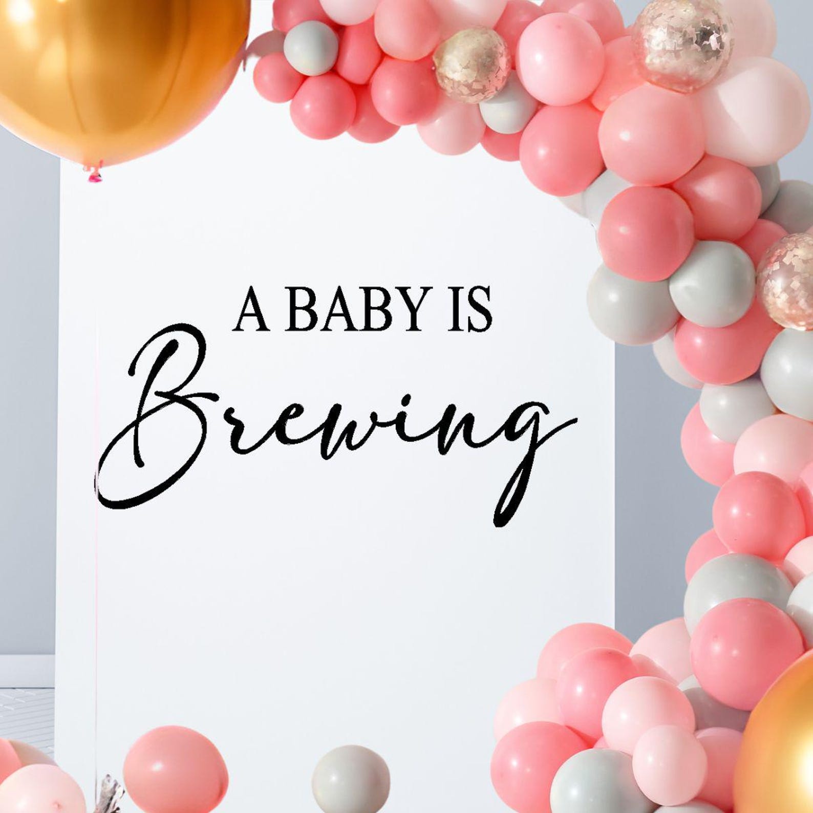 A Baby is Brewing Vinyl Decal Themed Baby Shower Baby Sprinkle ...