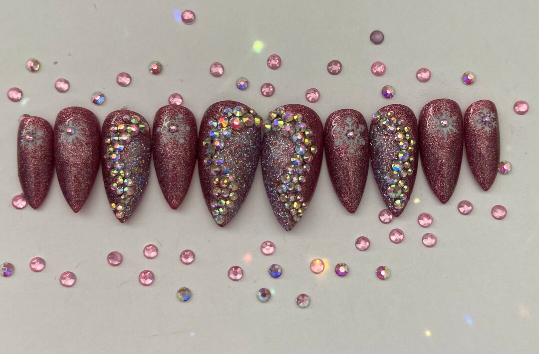 Amaranth Pink Press on Nails - Etsy