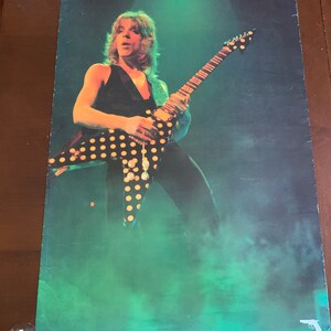 Rare Randy Rhoads Poster Yellow Polka Dot Guitar 1984 - Etsy