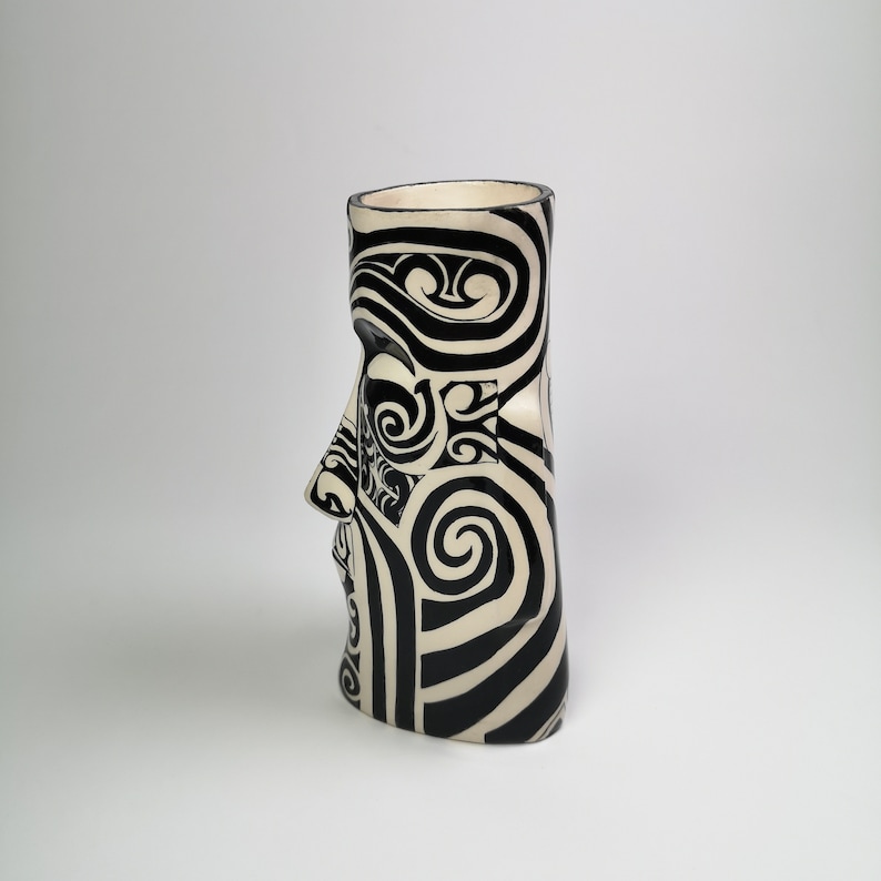Handpainted Moai Tiki Mug Drinkware || Tiki Style Mug || Ceramic Tiki ...