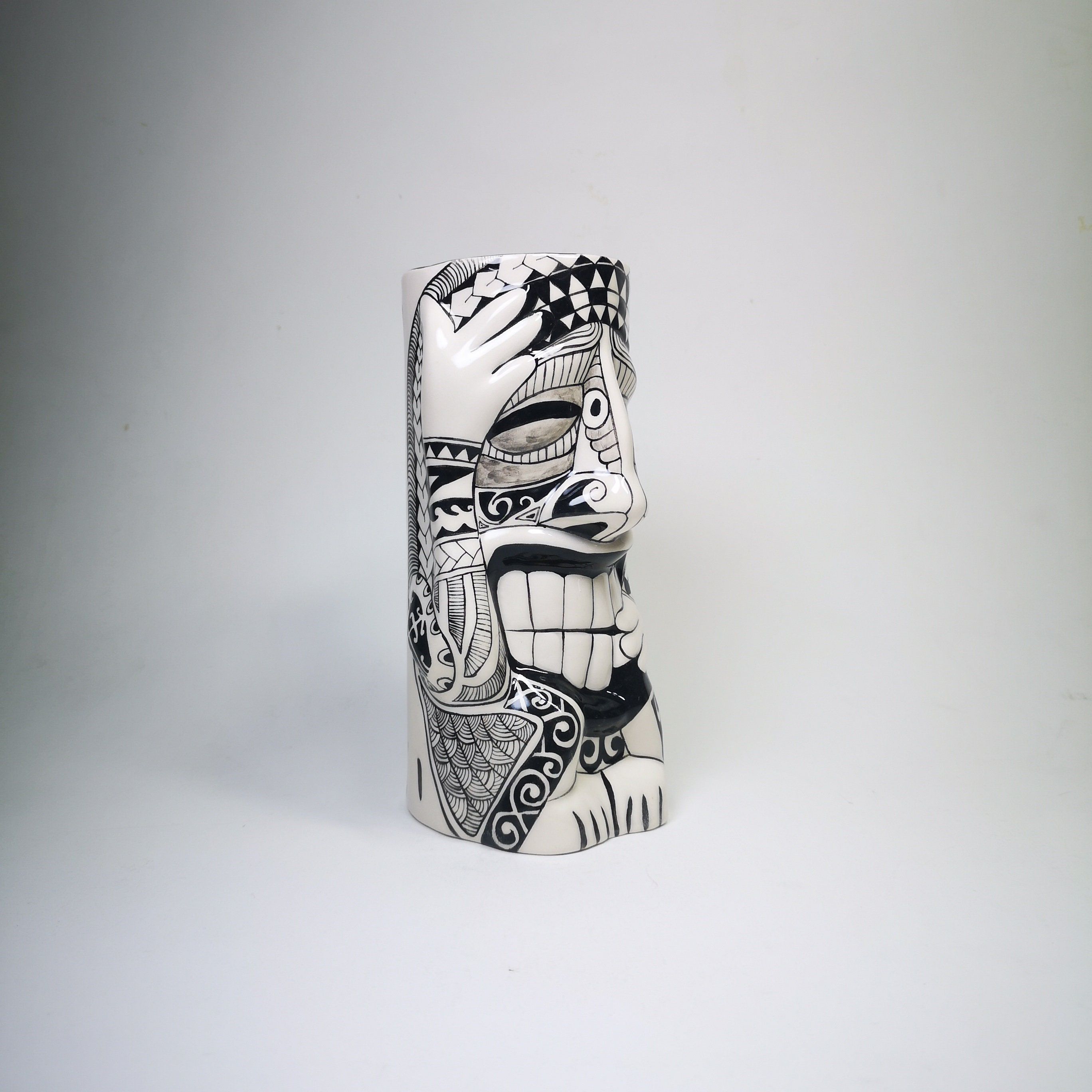 Handpainted Tiki Mug Drinkware Tiki Style Mug Ceramic - Etsy