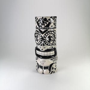 Handpainted Tiki Mug Drinkware // Tiki Style Mug // Ceramic Tiki Cups ...