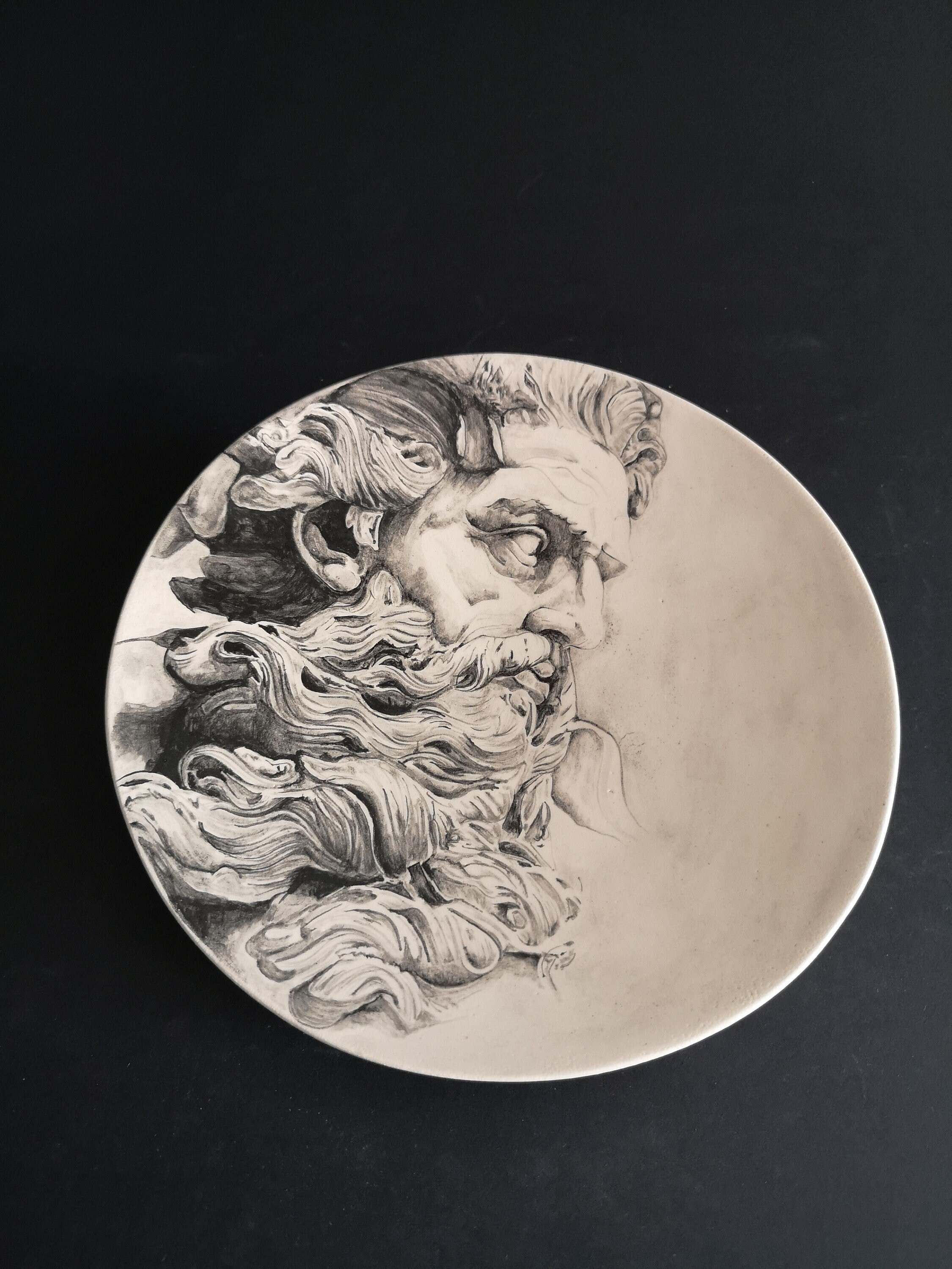ZEUS Handpainted Ceramic Plate//copy of Greek Ceramic//pottery - Etsy UK