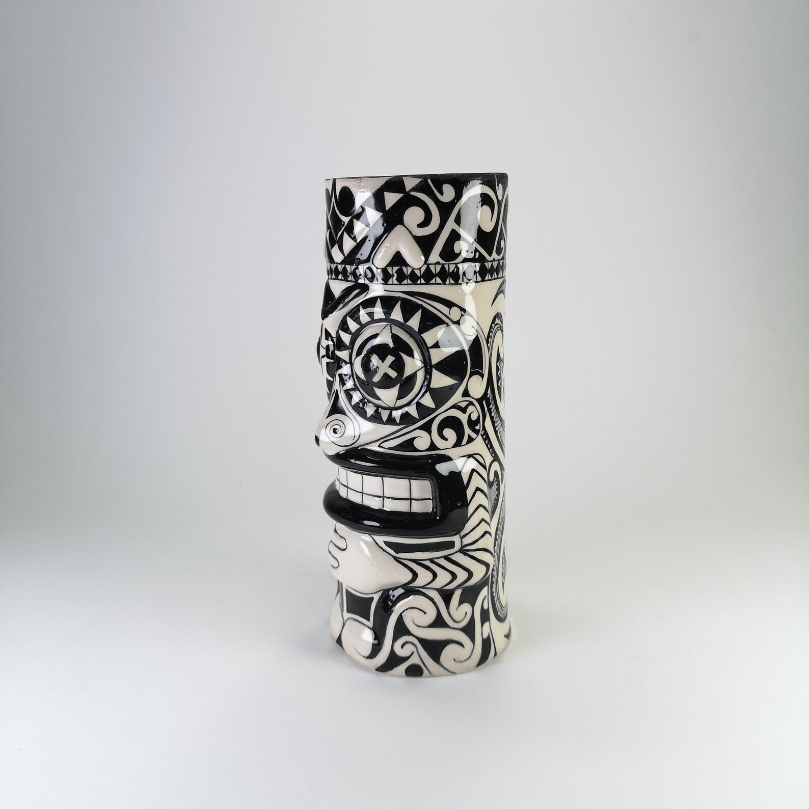 Handpainted Tiki Mug Drinkware // Tiki Style Mug // Ceramic - Etsy