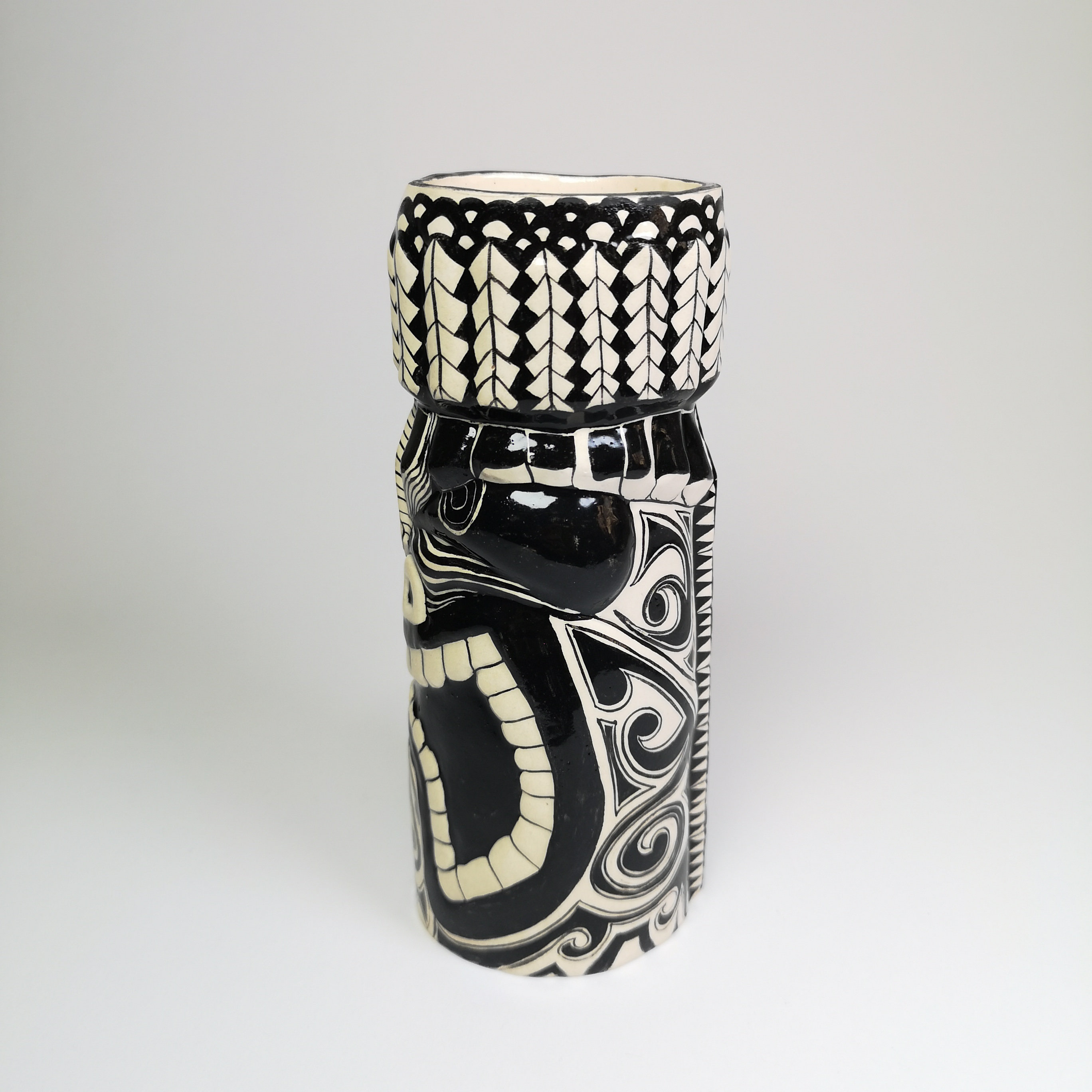 Handpainted Tiki Mug Drinkware Tiki Style Mug Ceramic - Etsy