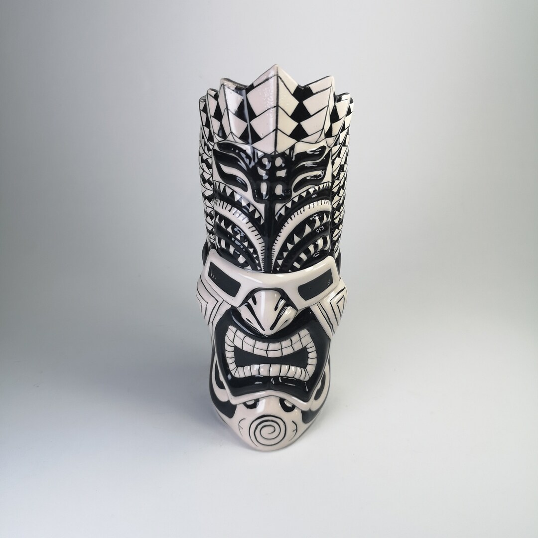 Handpainted Tiki Mug Drinkware || Tiki Style Mug || Ceramic Tiki Cups ...