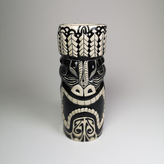 Handpainted Tiki Mug Drinkware Tiki Style Mug Ceramic - Etsy