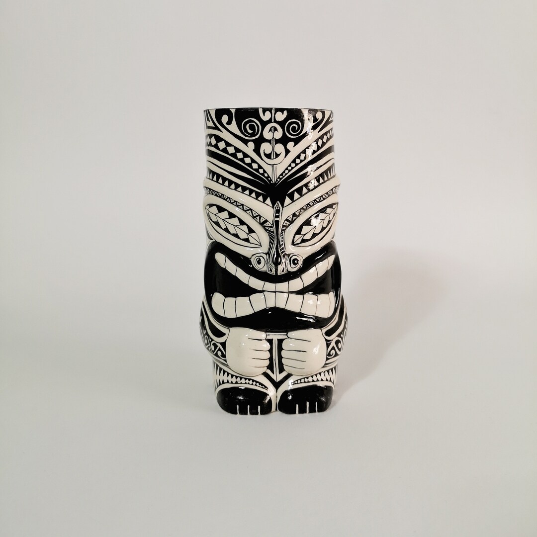 Handpainted Tiki Mug Drinkware || Tiki Style Mug || Ceramic Tiki Cups ...