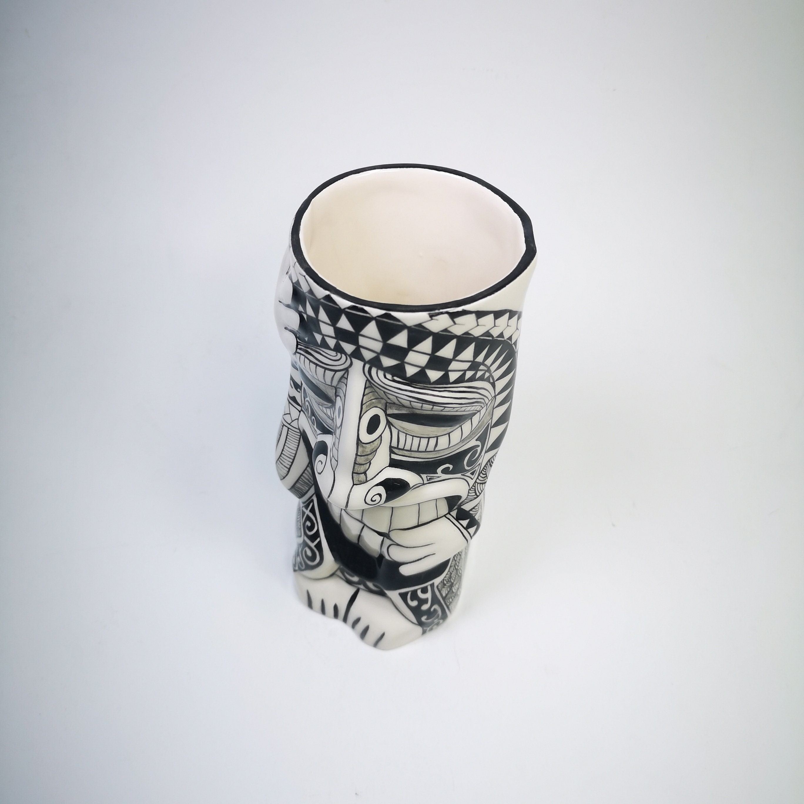 Handpainted Tiki Mug Drinkware Tiki Style Mug Ceramic - Etsy