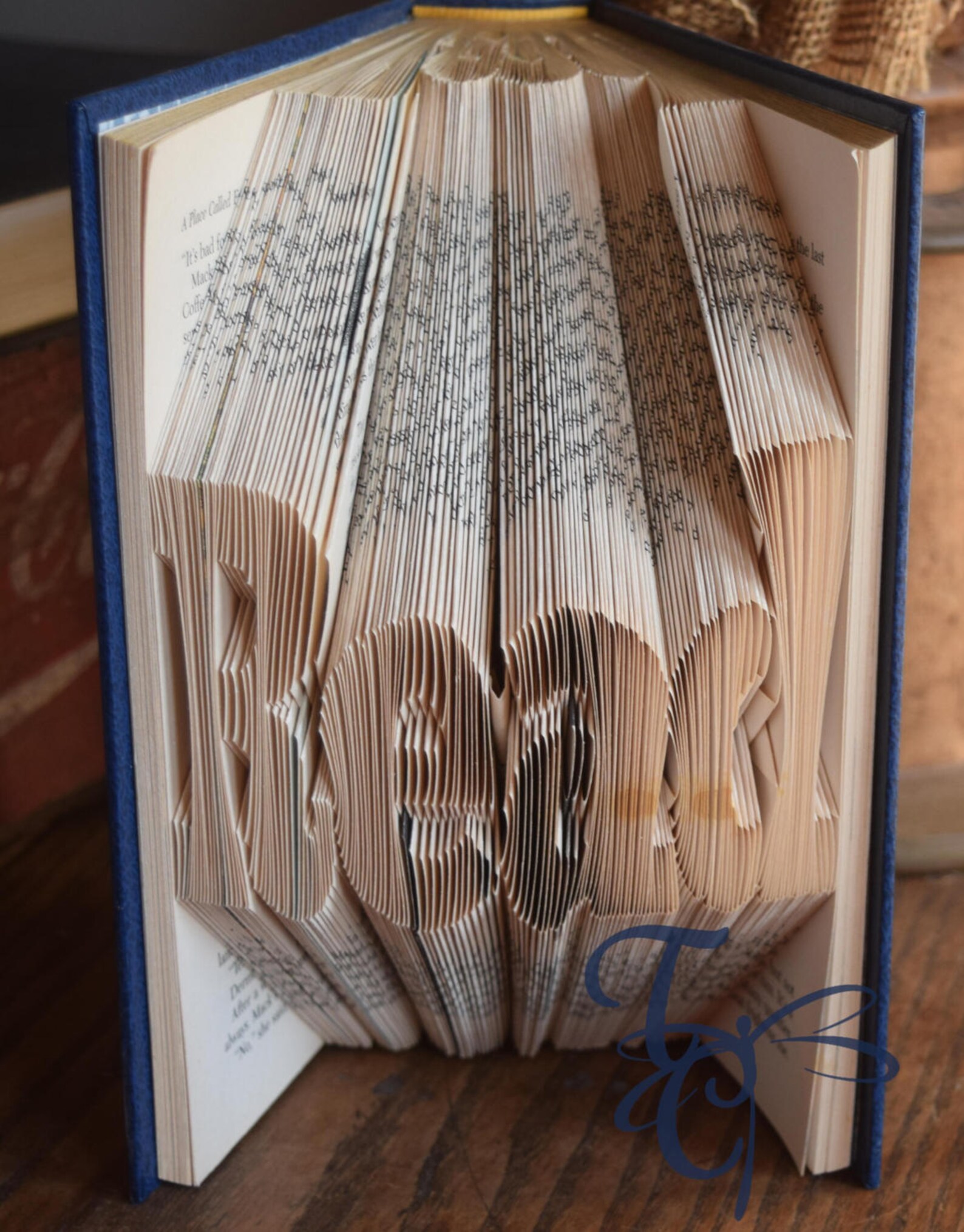 Folded Book Art - Read - Book Sculpture - Bookfolding - Unique ...