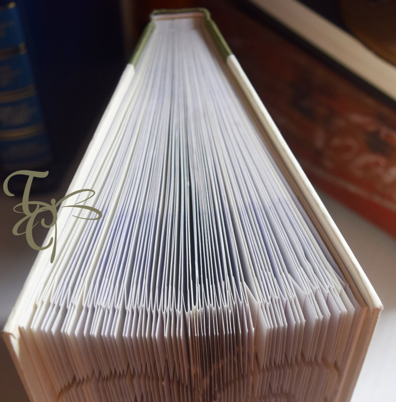 Folded Book Art Script Love Heart Book Sculpture Unique - Etsy