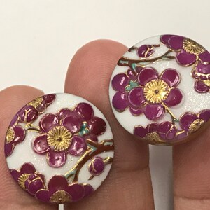 Vintage Arita Toshikane Hand Printed Cherry Blossom Porcelain Screw ...