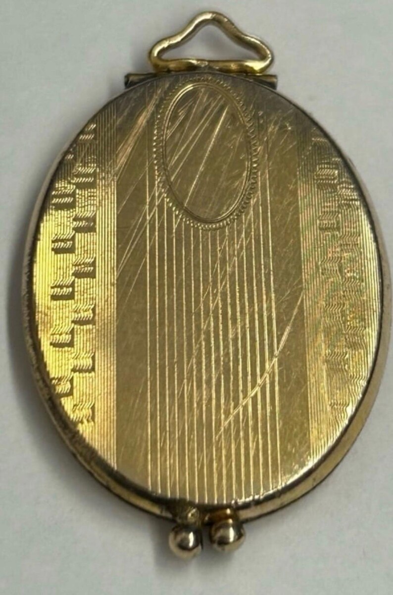 Antique CQ&R Victorian Edwardian Era Etched Gold Filled Locket Pendant ...