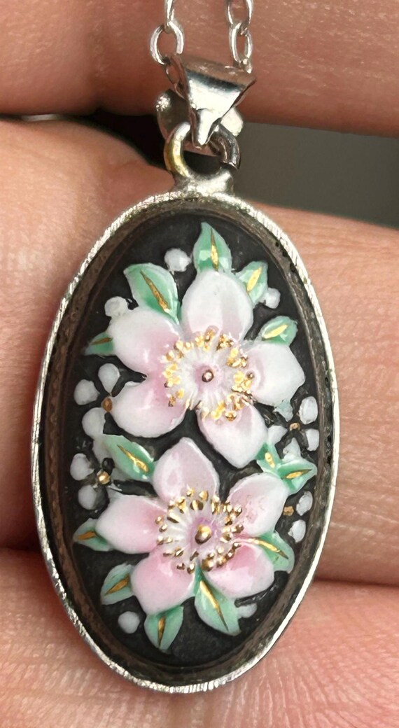 Vintage Japanese Toshikane Arita hand printed flower … - Gem