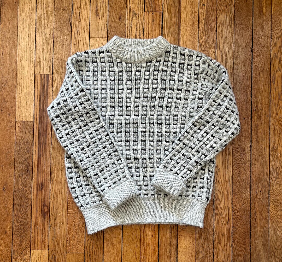 Vintage British Made 100% Wool Swaledale Woollens Crew Neck Pullover ...