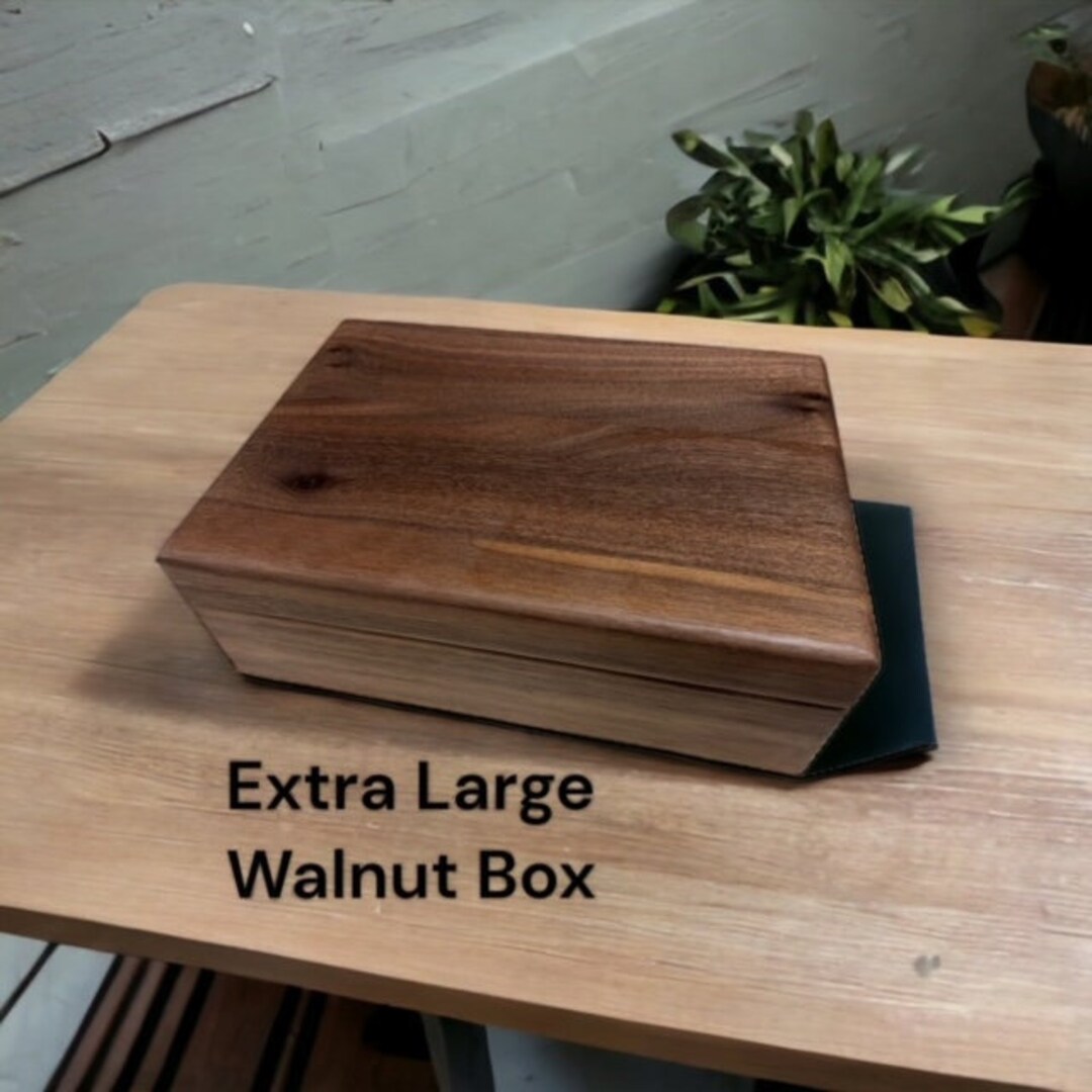 Extra Large Wooden Keepsake Box, Extra Large Walnut Box, Walnut ...