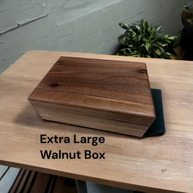 Extra Large Wooden keepsake box, Extra Large Walnut Box, Walnut ...