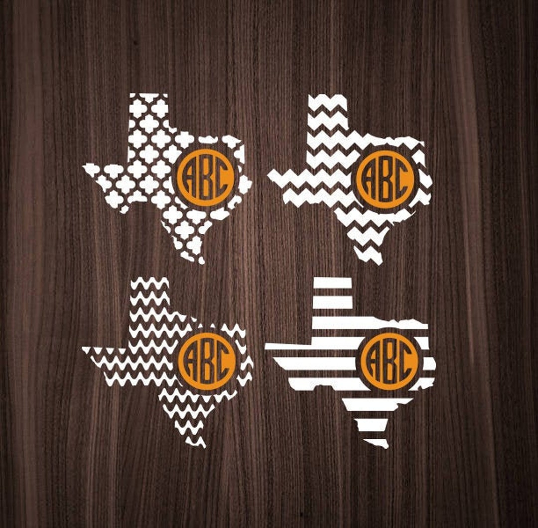 Texas Monogram Pattern Decal FREE SHIPPING - Etsy
