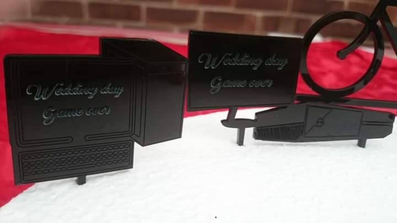 Wedding Day Game Over Bride & Groom Mr Mrs Laser Cut Cake | Etsy