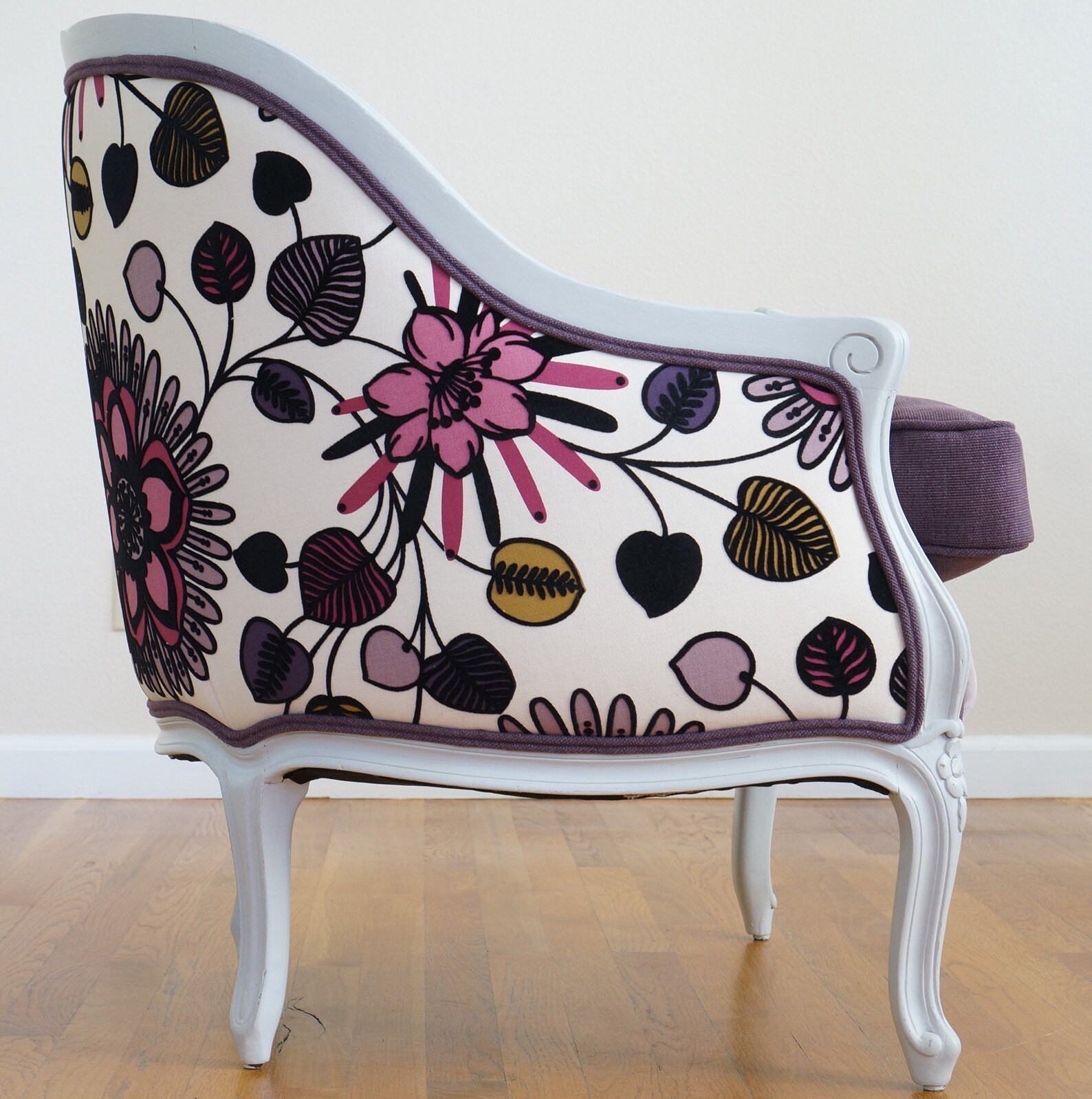 Floral Velvet French Tub Chair - Sold/custom Order Only - Etsy