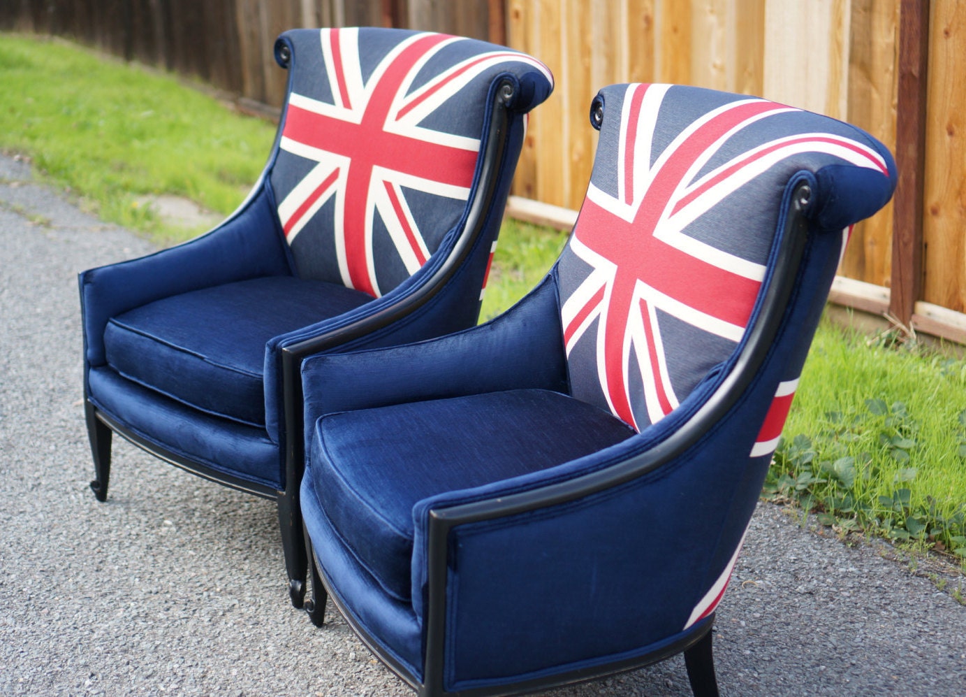 Vintage Union Jack/british Chairs Custom Order Only - Etsy