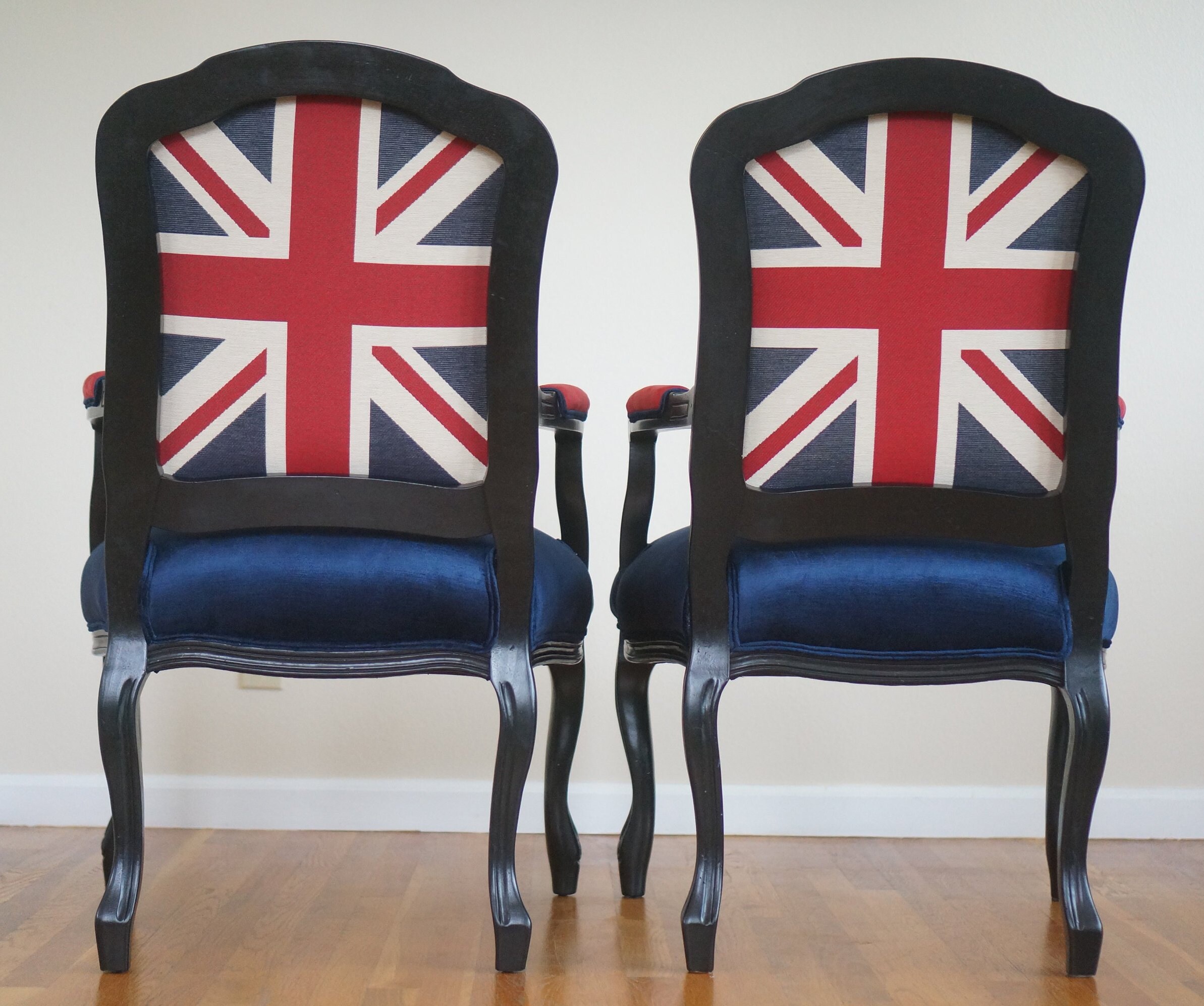 Union Jack/british Vintage French Armchairs, UK Flag Chairs - Sold ...