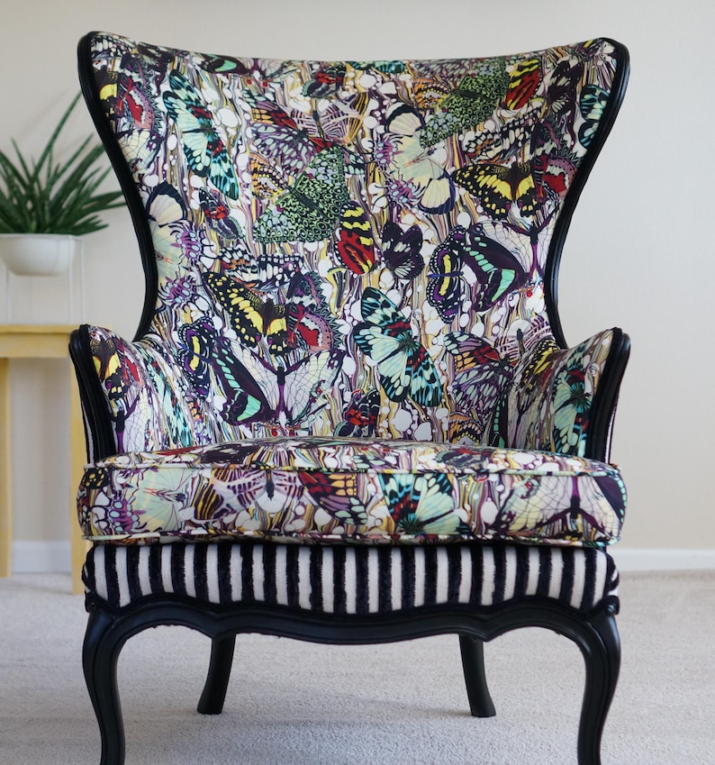 Vintage French Butterfly Winged Style Chair - Sold/custom Order Only - Etsy