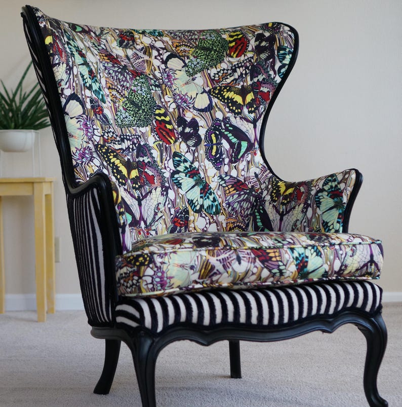 Vintage French Butterfly Winged Style Chair - Sold/custom Order Only - Etsy