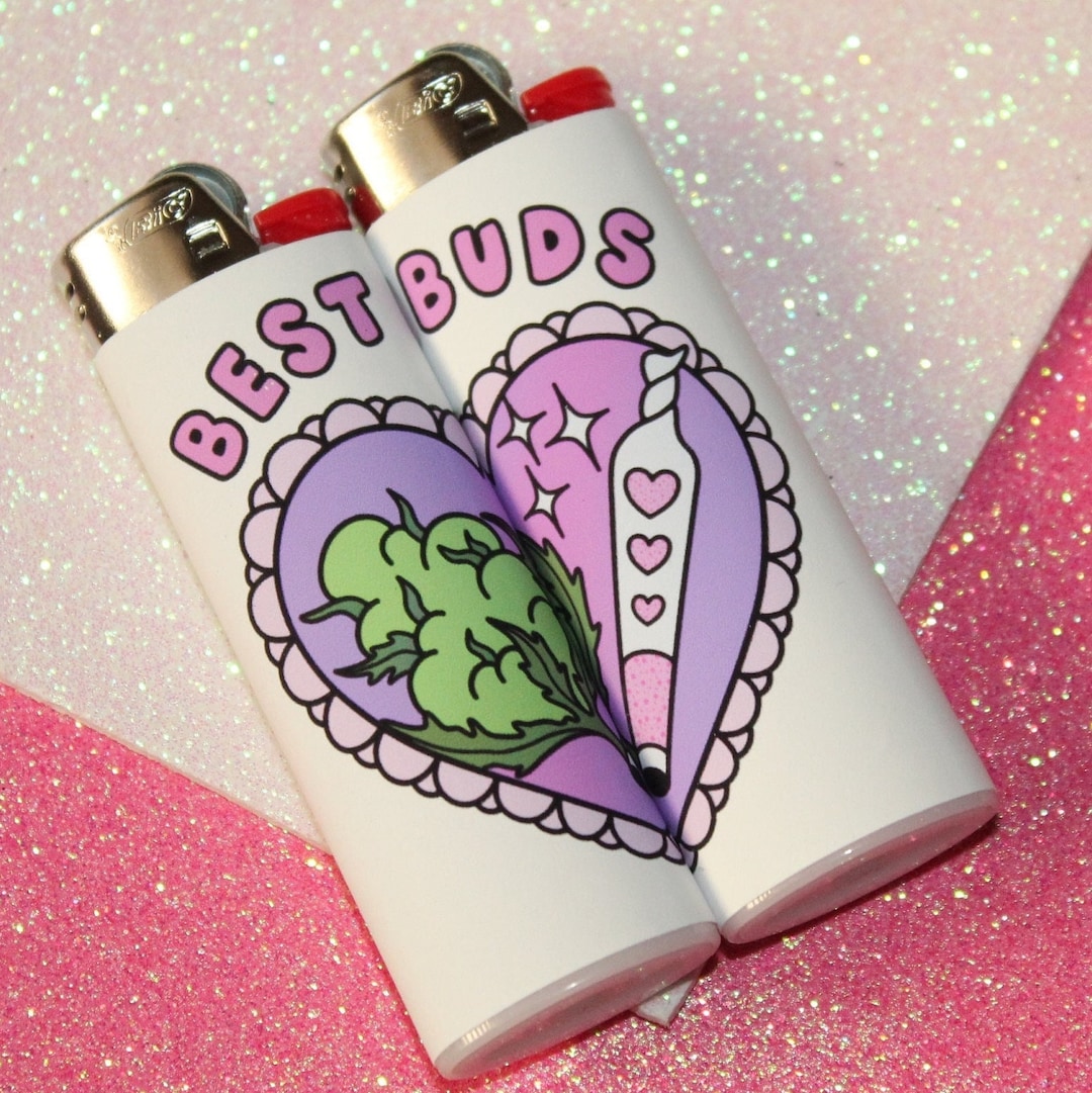 Cute Heart Lighter, Best Buds Lighter Set, Girly Smoking Accessories ...