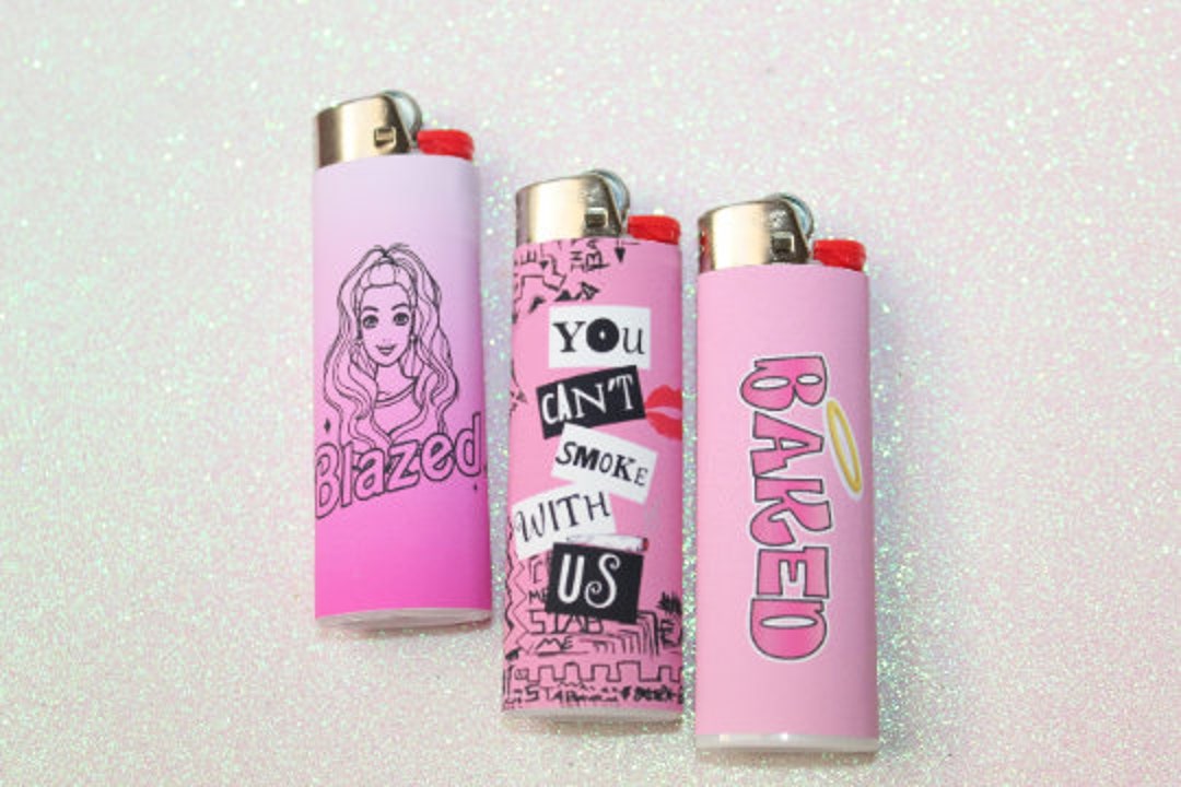 Cute Pink Lighter, Cartoon Lighter Set, Girly Smoking Accessories, 420 ...