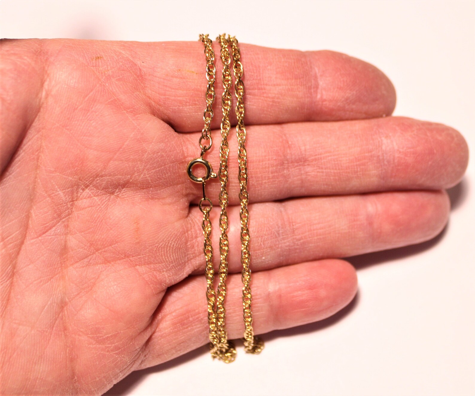 Gold Plated Rope Chain 24 Inch Long 3 Mm Wide - Etsy
