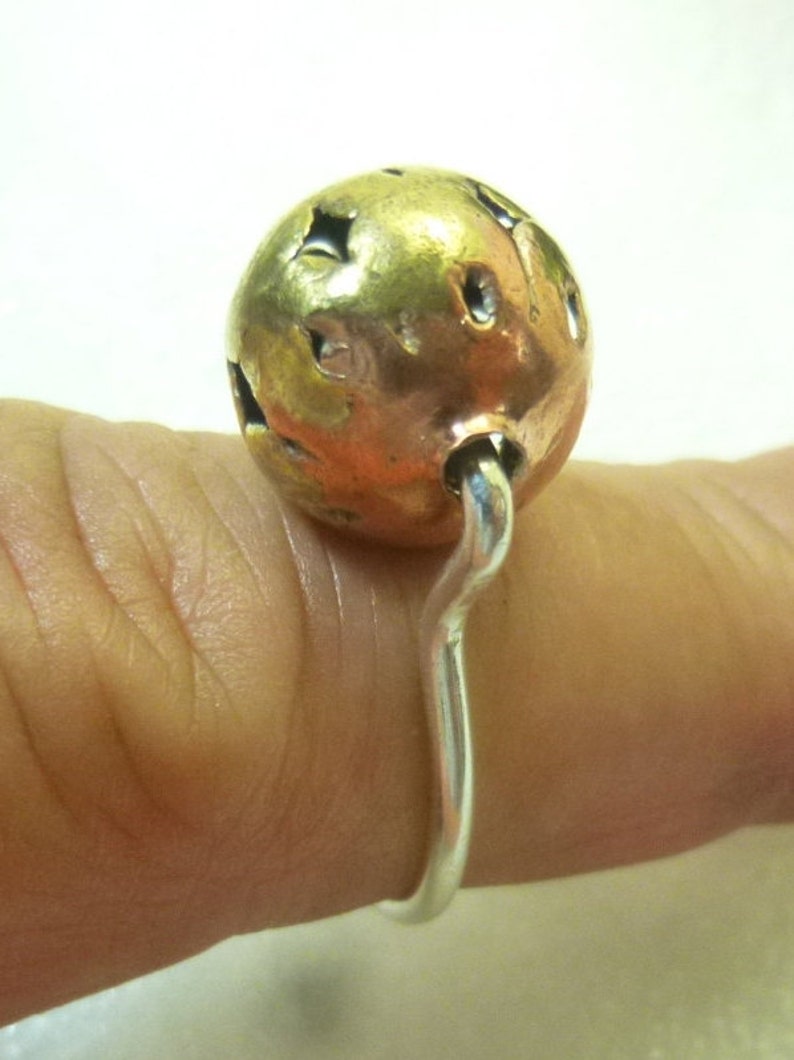 Spinning Ball Ring Sterling Silver - Etsy