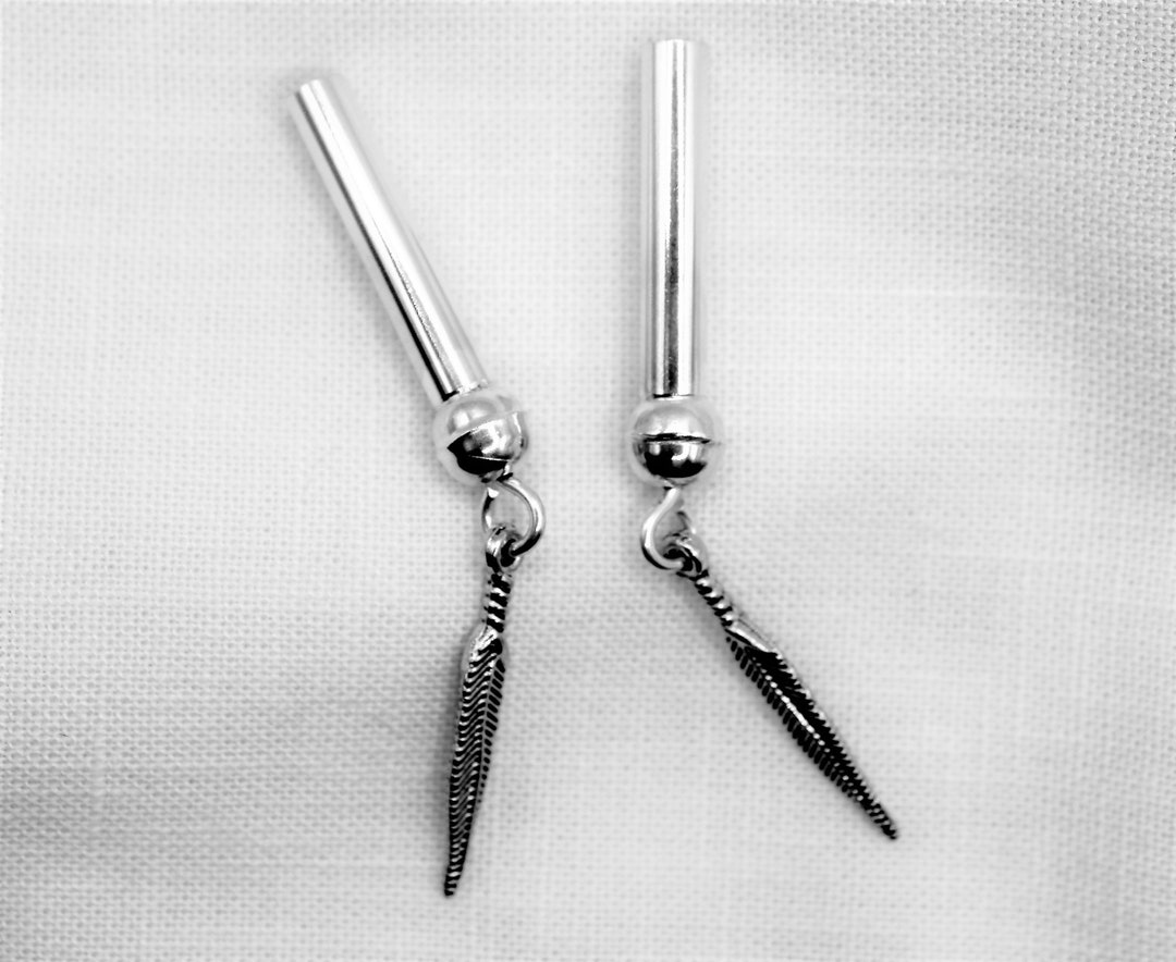 Sterling Silver Bolo Tips With Ball & Feather Fits 4mm Cords - Etsy