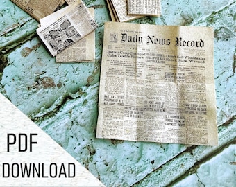 Miniature Newspaper | Etsy